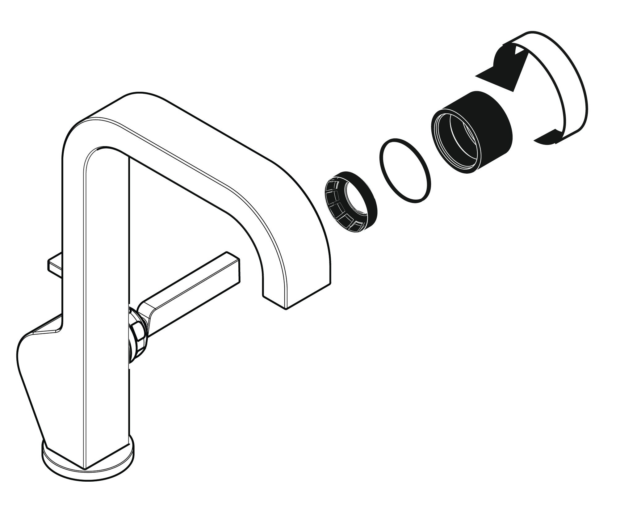 AXOR Spare parts: HG cover cap AXOR Citterio basin mixer, Item No. 95681000