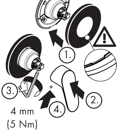 hansgrohe Spare parts: Escutcheon MTC shut-off and diverter valve iBox ...