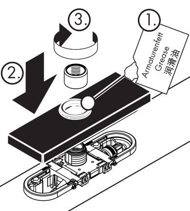 hansgrohe Spare parts: Escutcheon MTC shut-off and diverter valve iBox ...