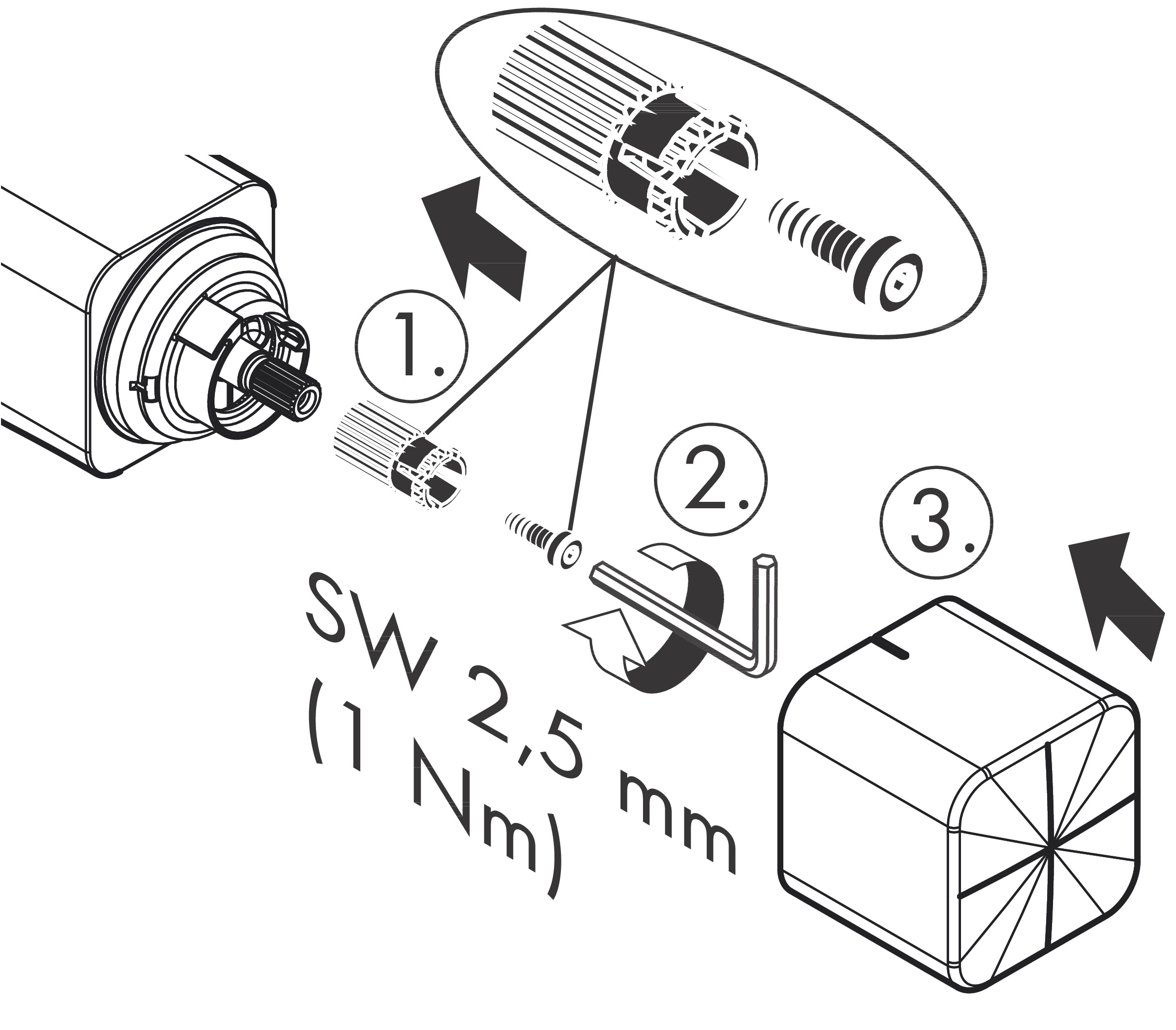hansgrohe Spare parts: Adapter piece with screw for handle fixation ...