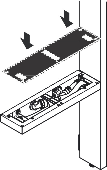 hansgrohe Spare parts: shelf for Rainfinity Showerpipe, Item No. 93791460