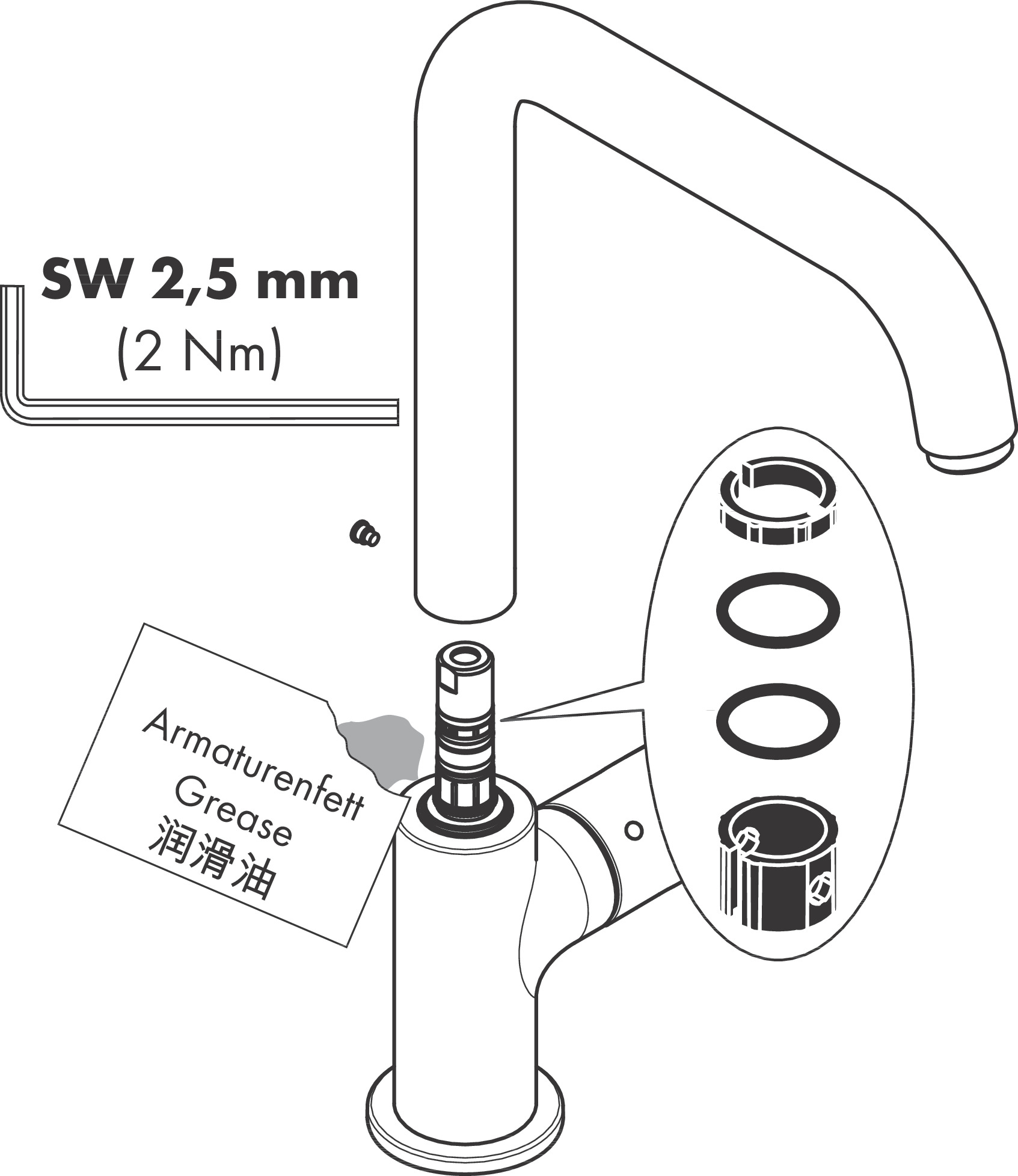 hansgrohe Spare parts: set of seals, Item No. 93689000