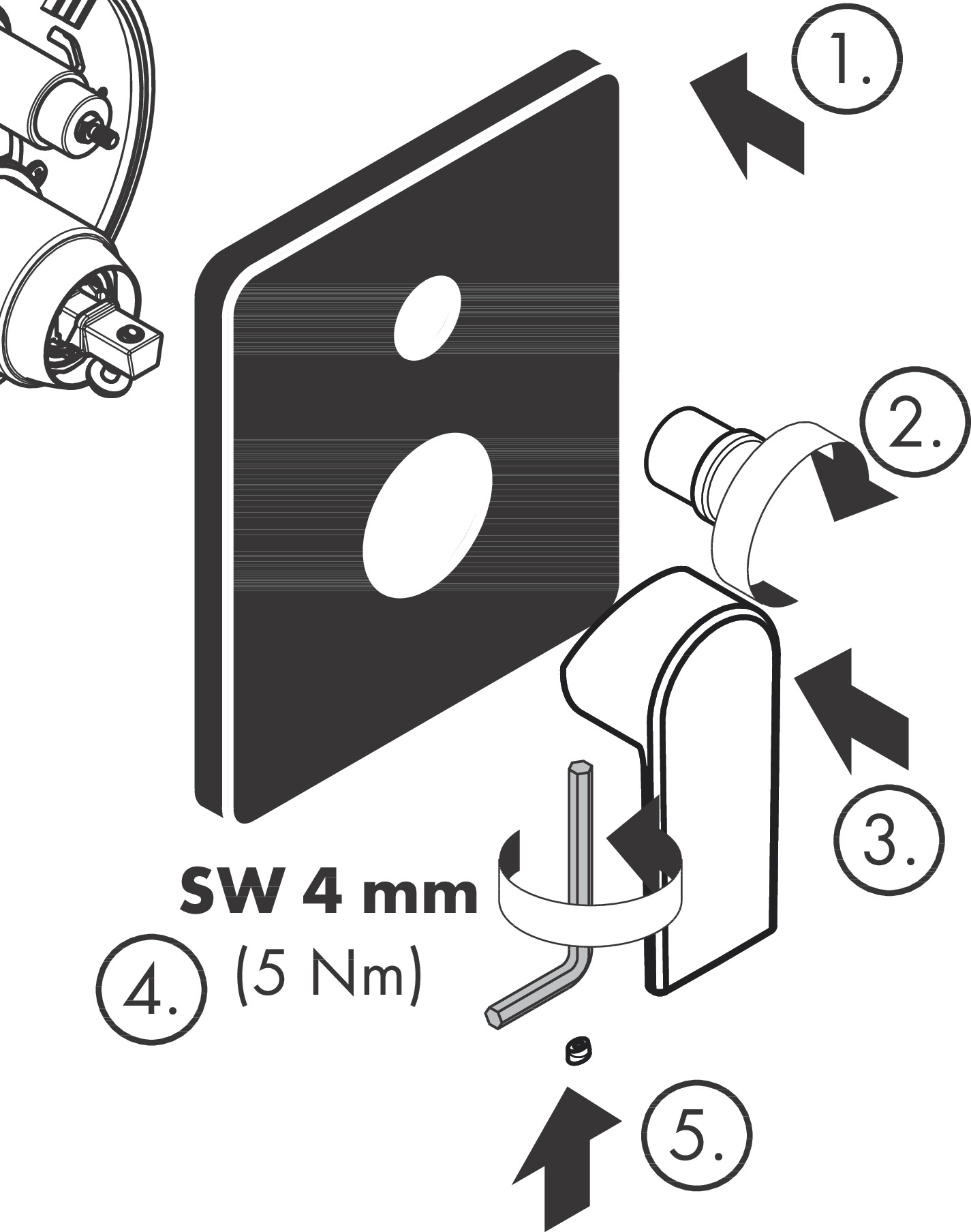 hansgrohe Spare parts: escutcheon bath mixer, Item No. 93721000