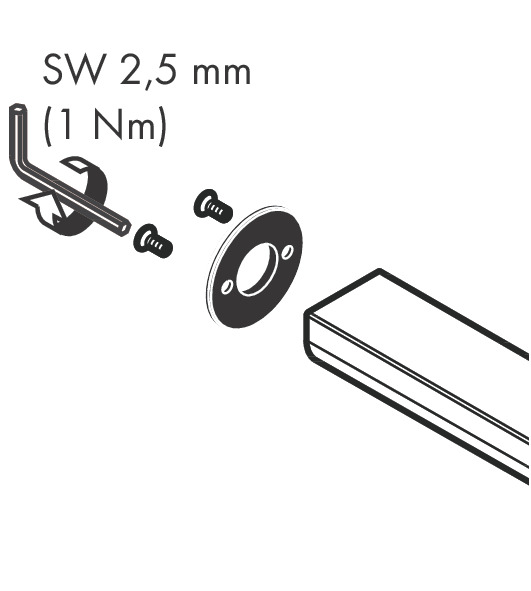 hansgrohe Ricambi: HG escutcheon basin mixer concealed, Cod.art. 95642990