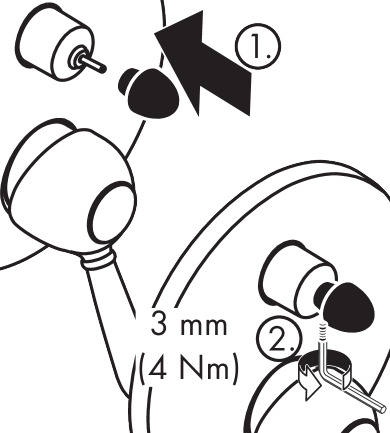 hansgrohe Onderdelen: HG diverter knob complete, Art.-nr. 95013000
