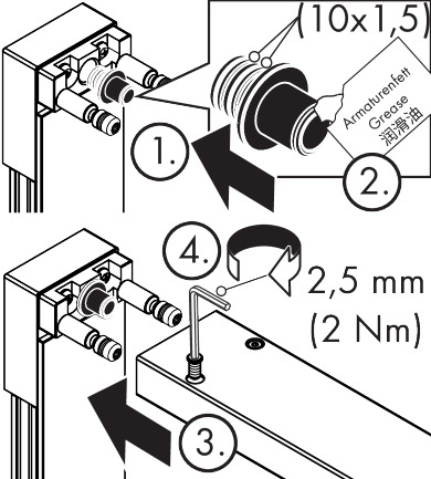 hansgrohe Spare parts: Connection for showerarm, Item No. 93992000