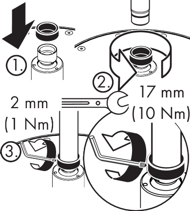 ハンスグローエ スペアパーツ: HG lock washer overhead shower chrome, 品番 98942670