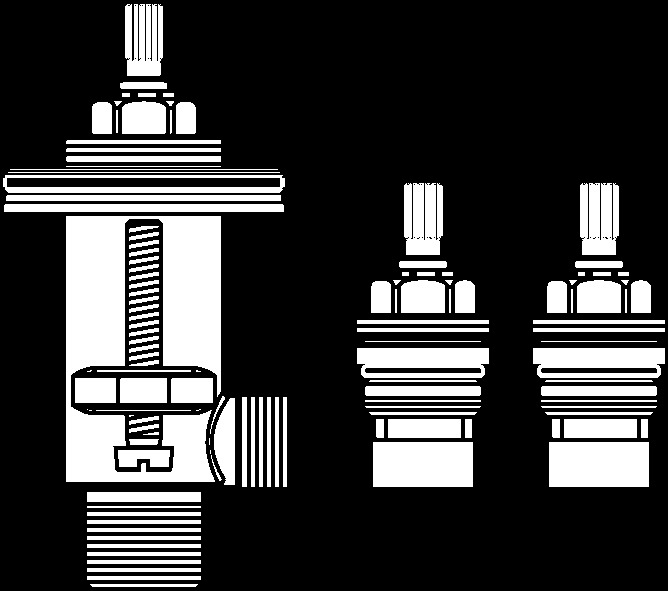 AXOR Spare parts: HG Shut off valve AXOR 3-hole basin, Item No. 97357000