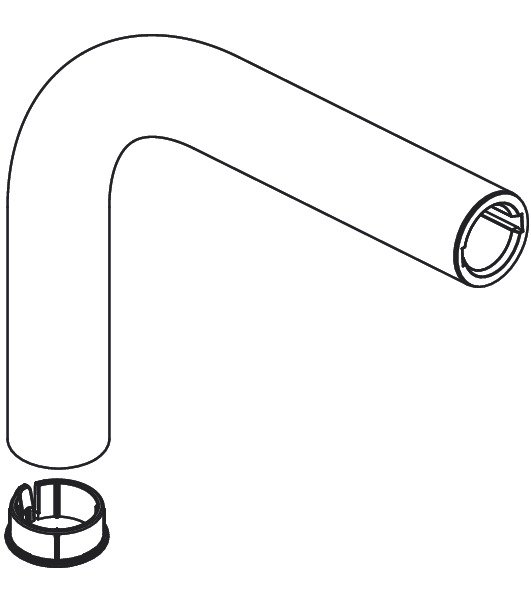 hansgrohe Spare parts: Spout pipe, Item No. 92583950