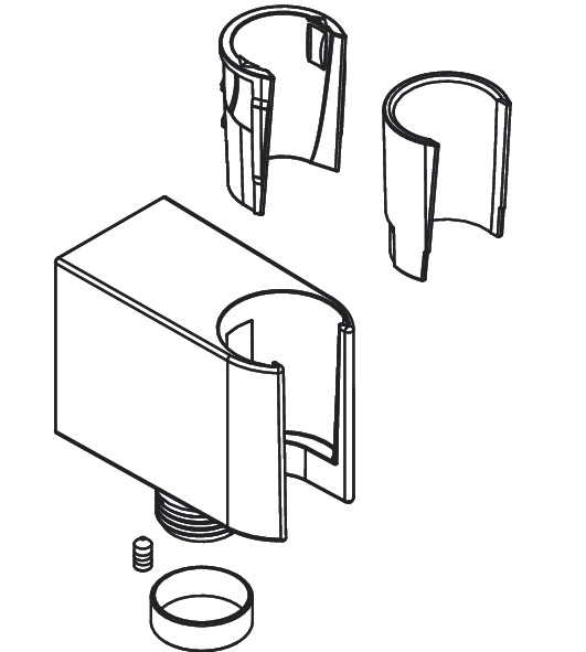 hansgrohe Spare parts: HG shower support Unica Lift wall bar, Item No ...