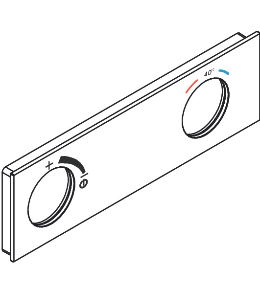 hansgrohe Spare parts: Cover for Unica'88 wall bar, Item No. 93105140