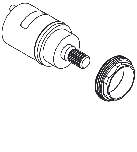 hansgrohe Spare parts: PBC cartridge with nut, Item No. 94575000