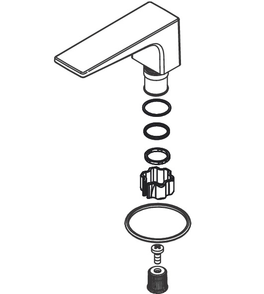 hansgrohe Spare parts: Handle hot water, Item No. 92916000