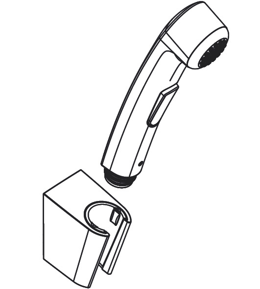 hansgrohe Ersatzteile: Bidette Brause mit Wandhalter, Art.-Nr. 96907140