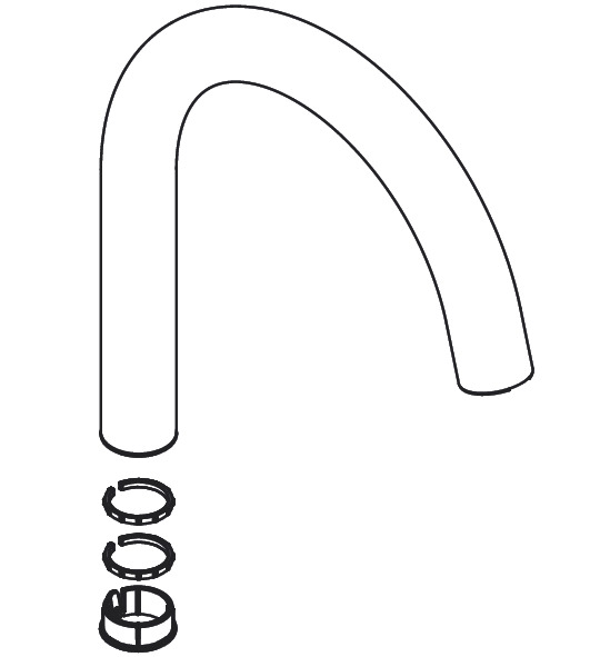 hansgrohe Spare parts: HG spout Talis S 2 sink mixer chrome, Item No ...