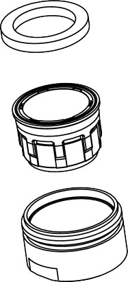 hansgrohe Spare parts: aerator laminar M24x1, Item No. 93649000