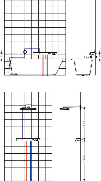 ShowerTablet Select Смесители для душа: 2 потребителя, хром, Арт ...
