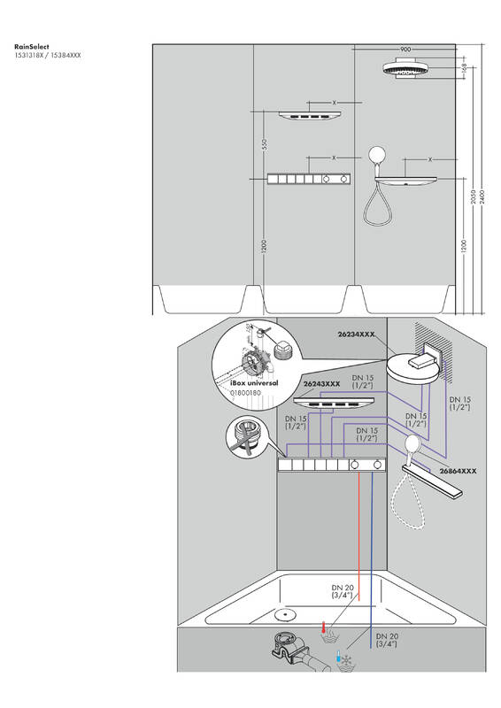 RainSelect Mitigeurs de douche: 5 sorties, blanc mat, N° article ...