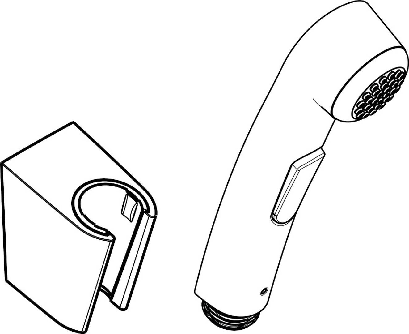 hansgrohe Ersatzteile: Bidette Brause mit Wandhalter, Art.-Nr. 96907140