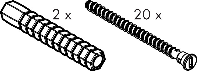 hansgrohe Spare parts: HG Mounting set Pharo shower panel Lift, Item No ...