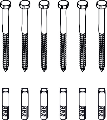 AXOR Spare parts: HG Befestigungssatz AXOR chrom, Item No. 96260000