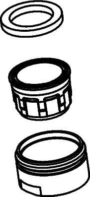 hansgrohe Spare parts: aerator laminar M24x1, Item No. 93649000