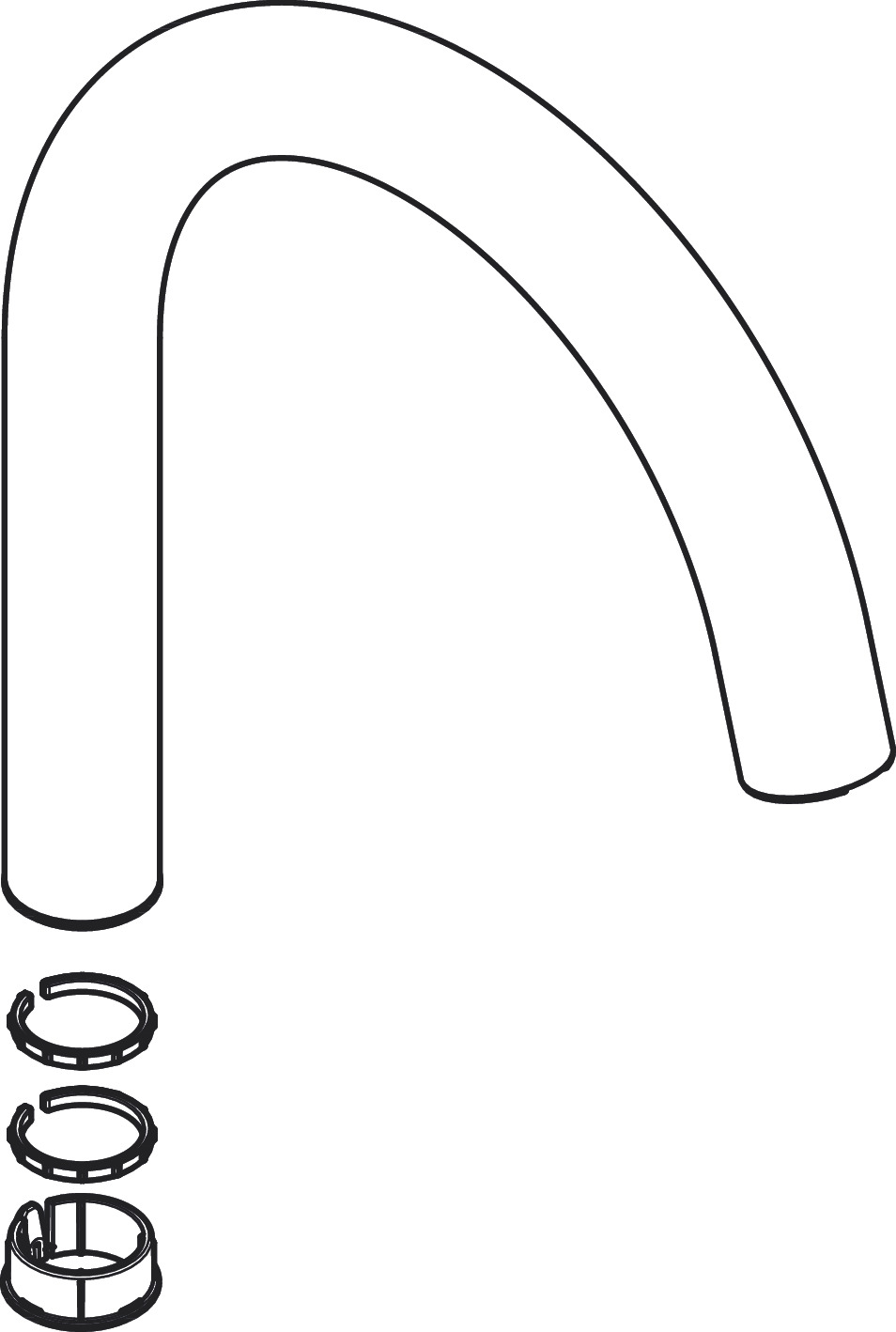 hansgrohe Pièces détachées: HG spout Talis S 2 sink mixer chrome, N ...