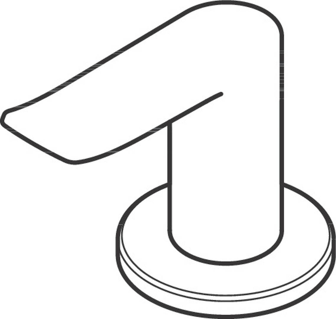 hansgrohe Ersatzteile: HG handle hot water Metris 3-hole, Art.-Nr. 95522000