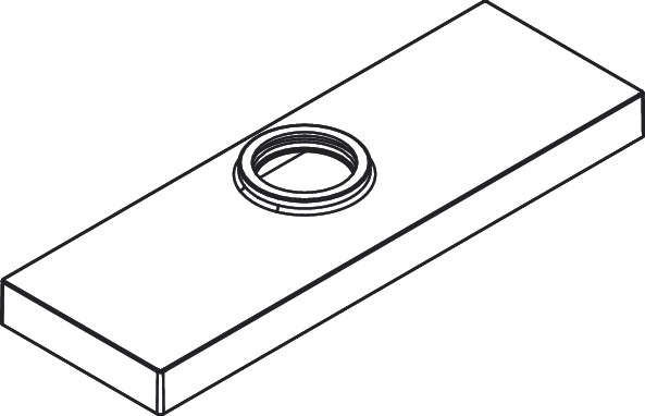 hansgrohe Ersatzteile: Rosette eckig, Art.-Nr. 93504000