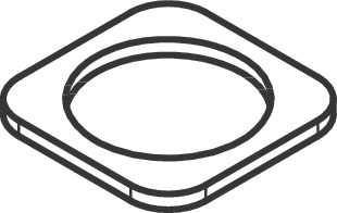 hansgrohe Spare parts: seal between mixerbody and sink, Item No. 93687000