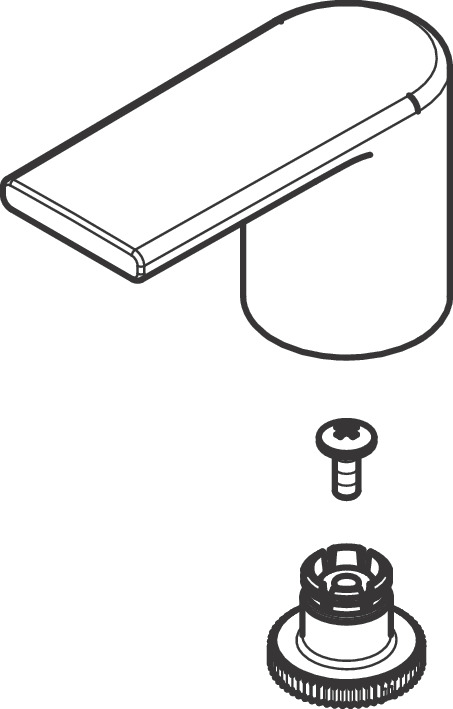 hansgrohe Spare parts: handle for hot water, Item No. 93702000
