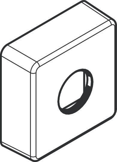 hansgrohe Spare parts: Wall escutcheon for AXOR Uno bath- and shower ...