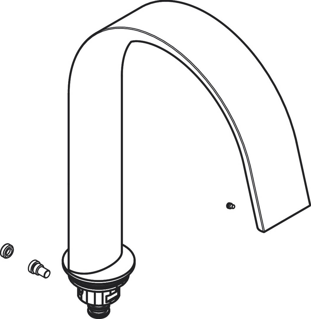 hansgrohe Spare parts: HG spout 165mm AXOR Uno 2 elektronics, Item No ...