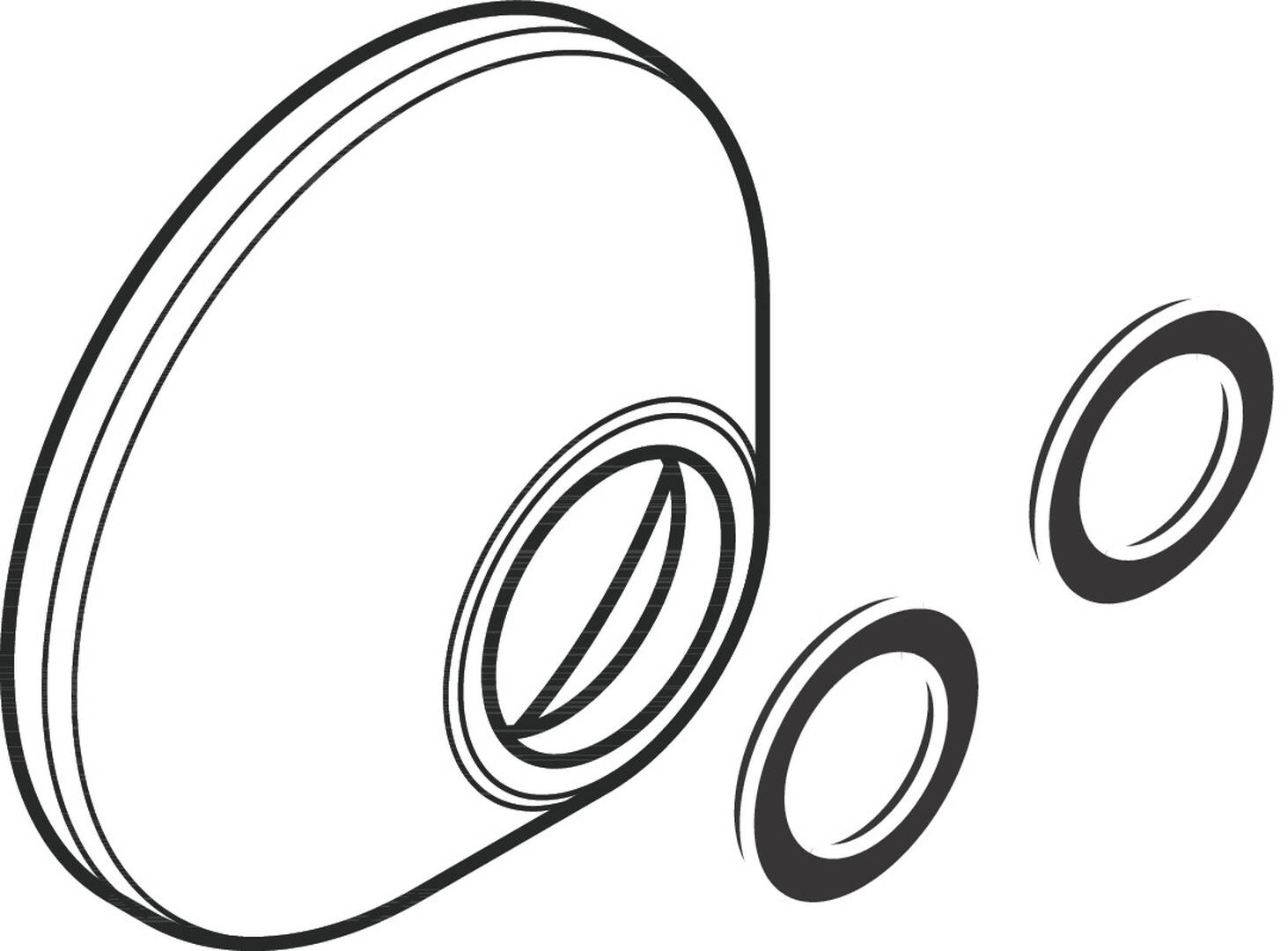 hansgrohe Spare parts: Wall escutcheon for Metropol bath mixer for ...