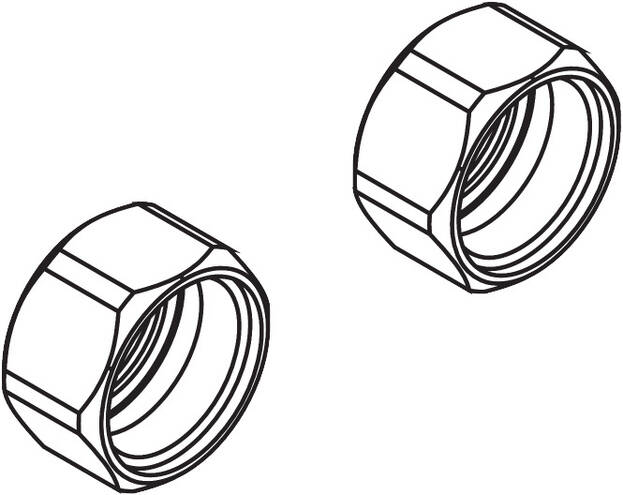 hansgrohe Spare parts: HG cap nut DN20, Item No. 96157000