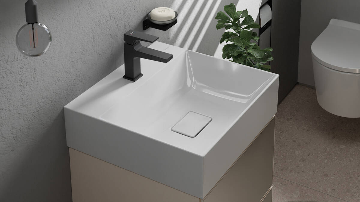 hansgrohe Lavabos: Xanuia Q, Lavabo Compact 600/370 con orificio para ...