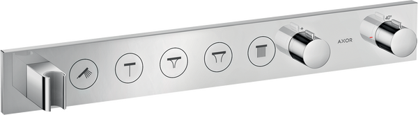 AXOR ShowerSolutions Shower mixers: two-handle, 5 functions, Chrome ...