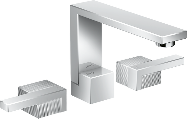 AXOR Washbasin mixers: AXOR Edge, 3-hole basin mixer 130 with push-open ...