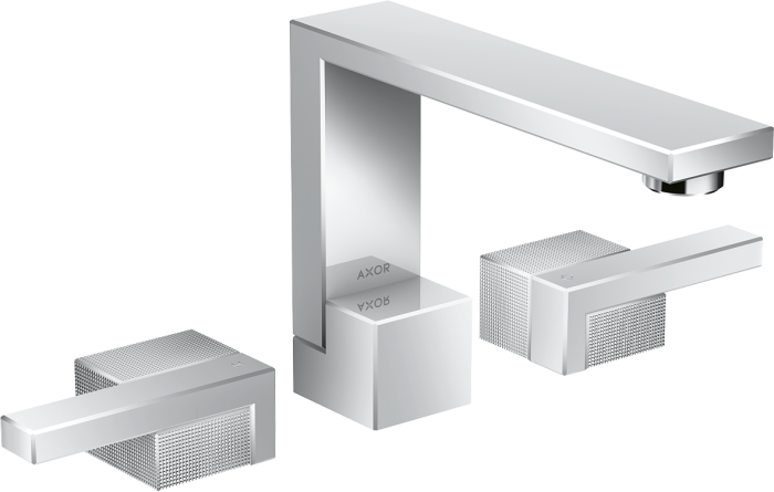 AXOR Washbasin mixers: AXOR Edge, 3-hole basin mixer 130 with push-open ...