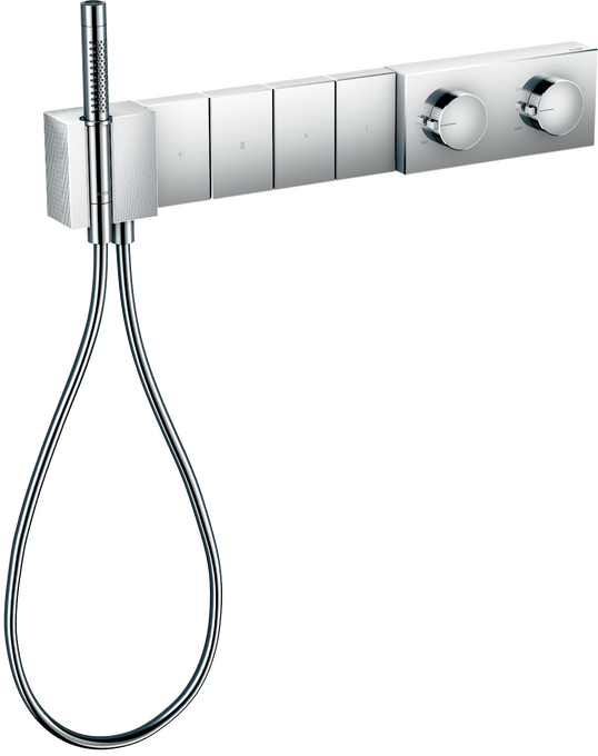 AXOR Edge Shower mixers: two-handle, 4 functions, Chrome, Item No. 46721000
