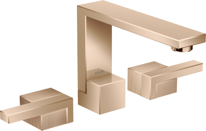 AXOR Washbasin mixers: AXOR Edge, 3-hole basin mixer 130 with push-open ...
