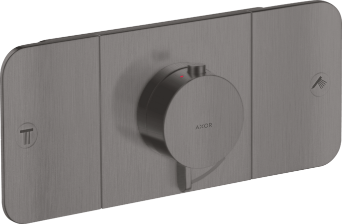 AXOR One Shower mixers: 2 functions and 1 additional outlet, Brushed ...