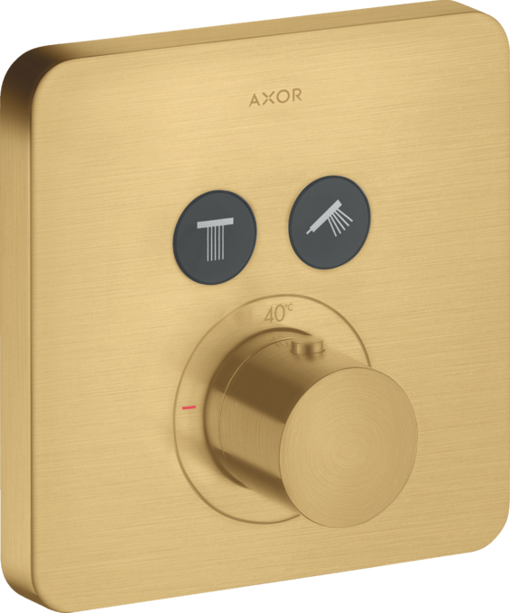 AXOR ShowerSolutions Shower mixers: 2 Functions, Brushed Gold Optic ...
