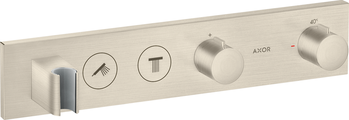 AXOR ShowerSolutions Shower mixers: two-handle, 2 functions, Brushed ...