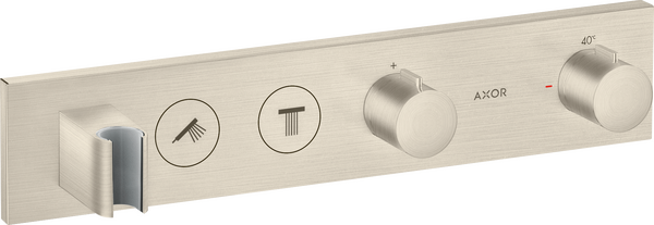 AXOR ShowerSolutions Shower mixers: two-handle, 2 functions, Brushed ...