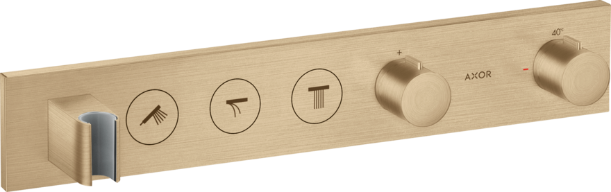 AXOR ShowerSolutions Shower mixers: two-handle, 3 functions, Brushed ...