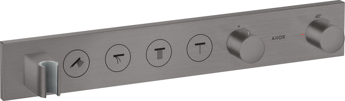 AXOR ShowerSolutions Shower mixers: two-handle, 4 functions, Brushed ...