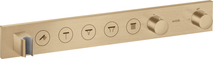 AXOR ShowerSolutions Shower mixers: two-handle, 5 functions, Brushed ...