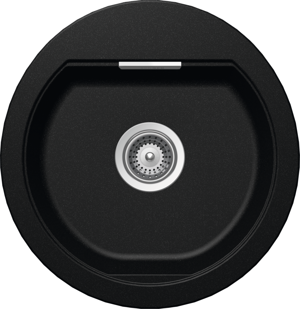 雅生 水槽: AXOR made by Schock, 台上盆 MONO R-100 CD，带自动下水套件, 货号 43009500