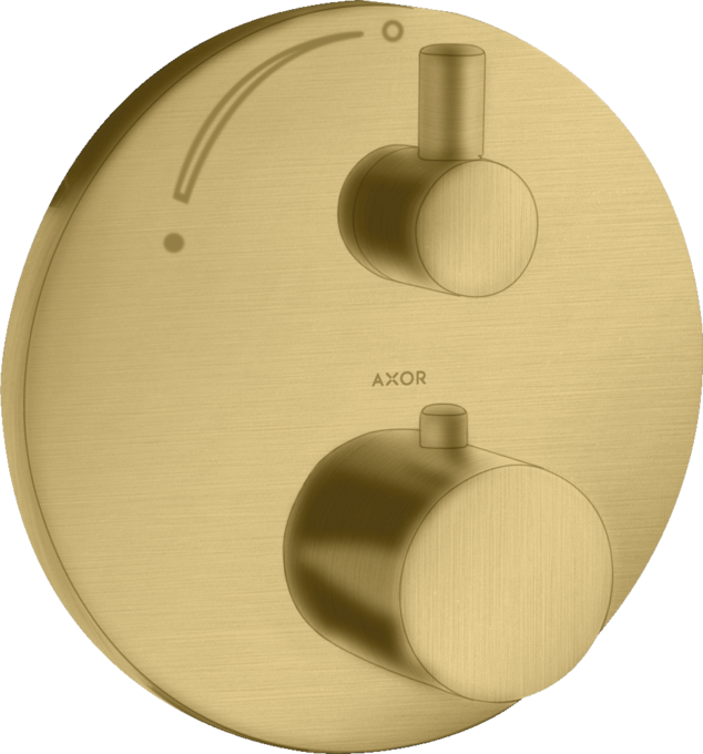 AXOR Uno Shower mixers: 1 function, Brushed Gold Optic, Item No. 38700250